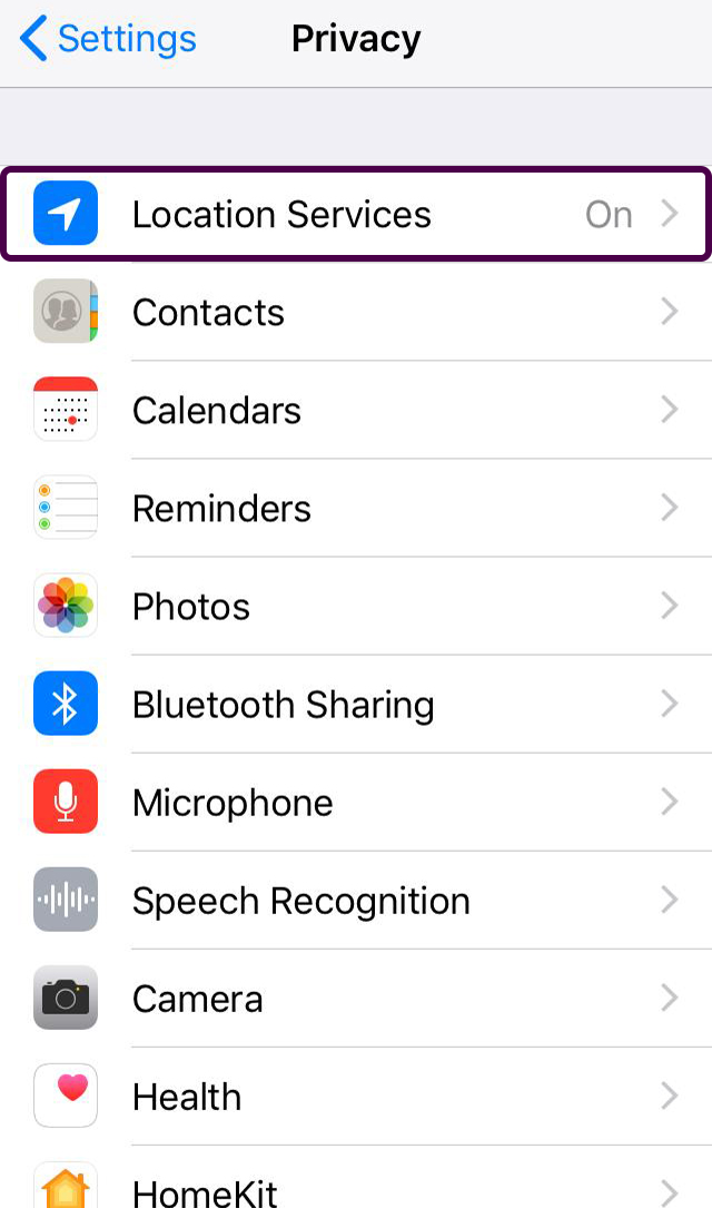 Turn off GPS on iPhone – TibCERT Knowledge Base