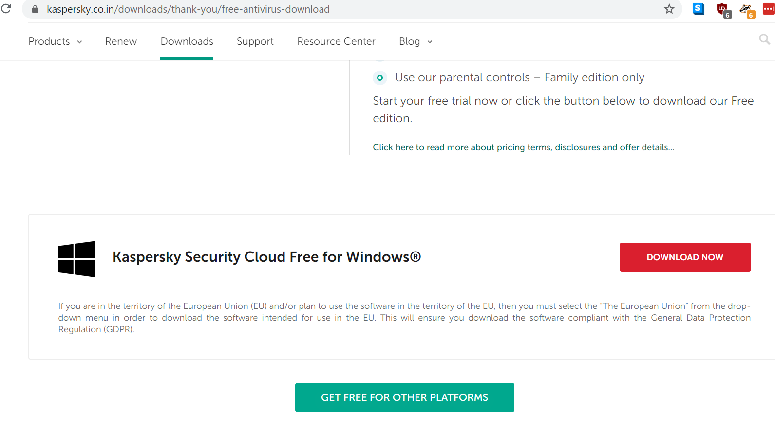 Installation and set up of a free antivirus software for Windows ...