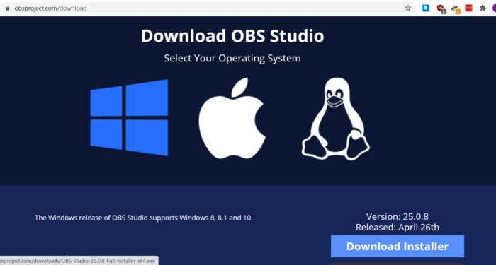 Installation and set up of OBS Studio in Windows, Mac and Linux ...