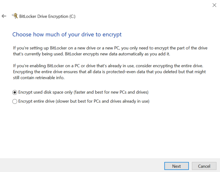 How to enable Full-Disk Encryption on Windows 10 – TibCERT Knowledge Base