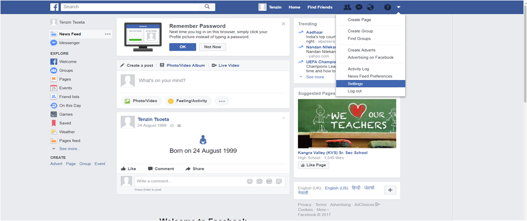 Set up 2-factor authentication for Facebook on computer – TibCERT ...