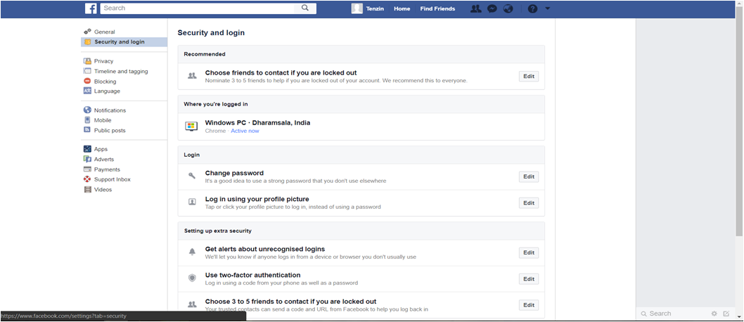 Set up 2-factor authentication for Facebook on computer – TibCERT ...